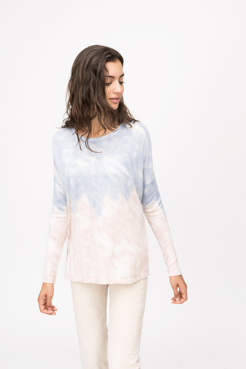 Two Tone Print Boxy Crew – Kokun